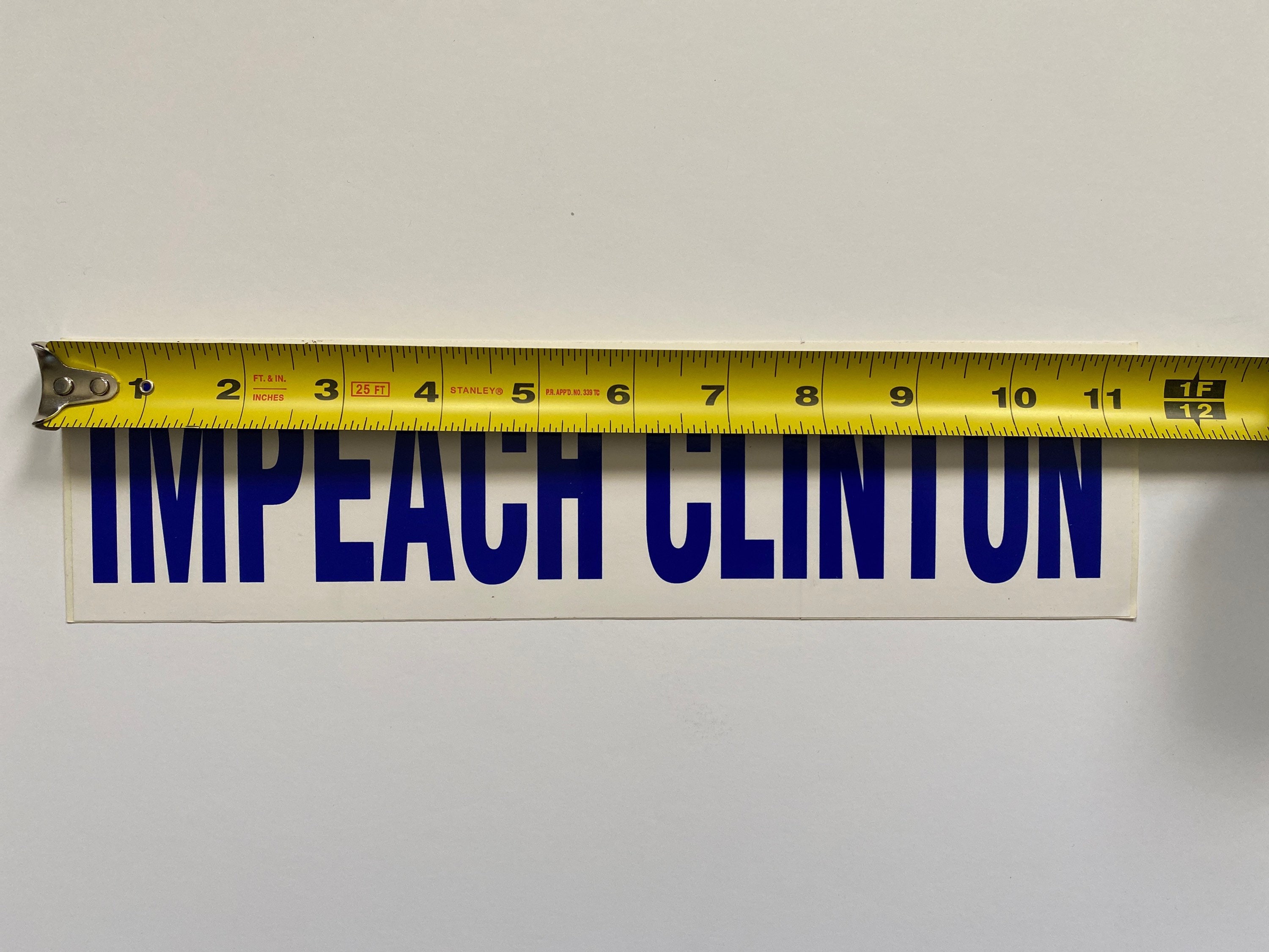 Vintage Impeach Clinton Political Bumper Sticker - Etsy