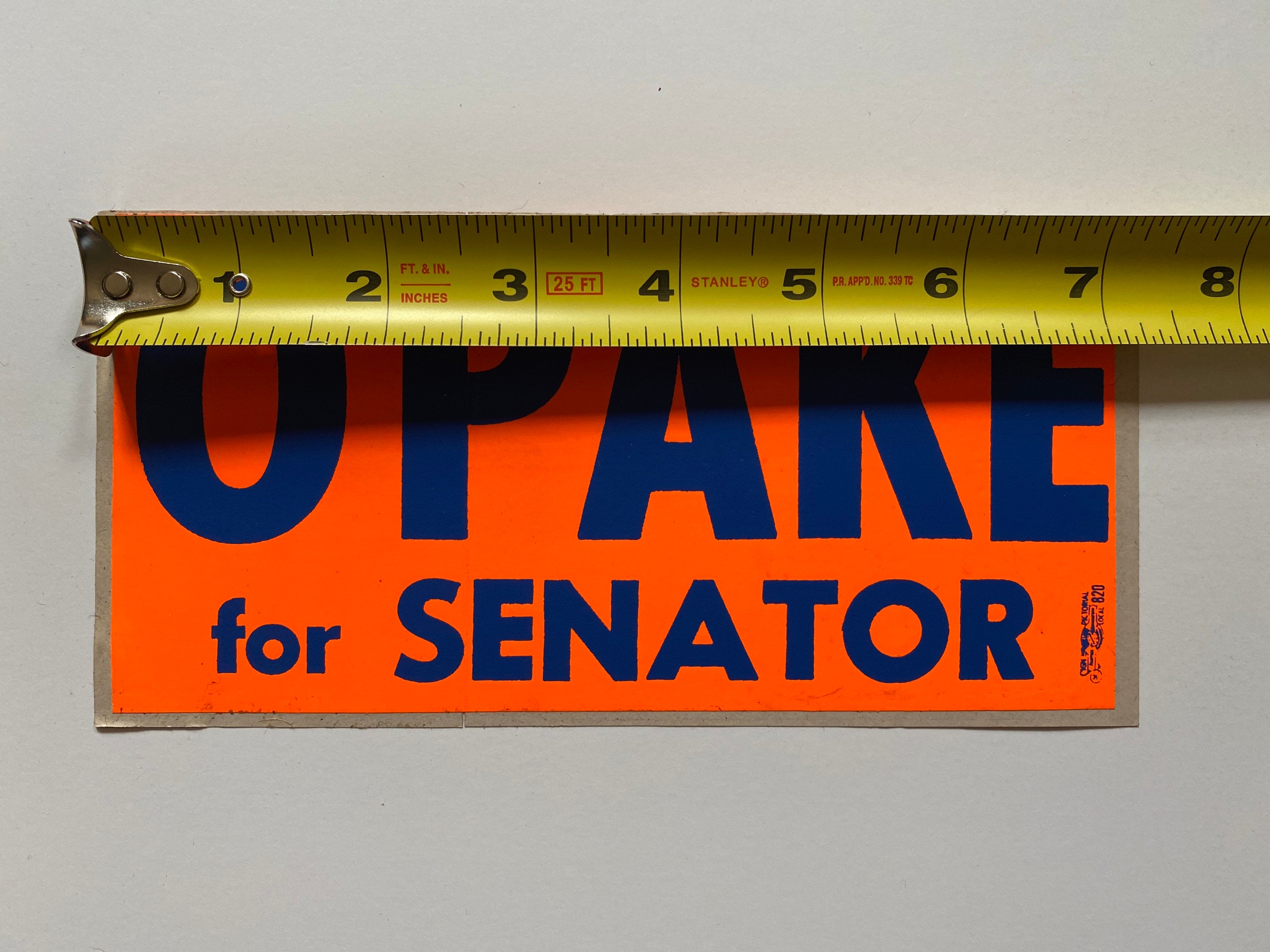 Vintage O'Pake Für Senator Politische Kampagne Sticker - Etsy.de