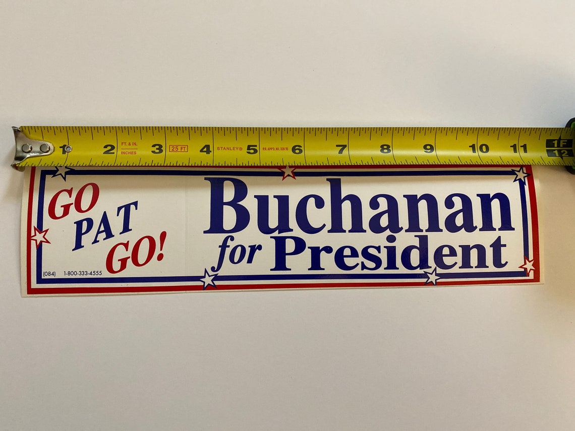 Vintage Pat Buchanan 1996 Political Campaign Sticker | Etsy