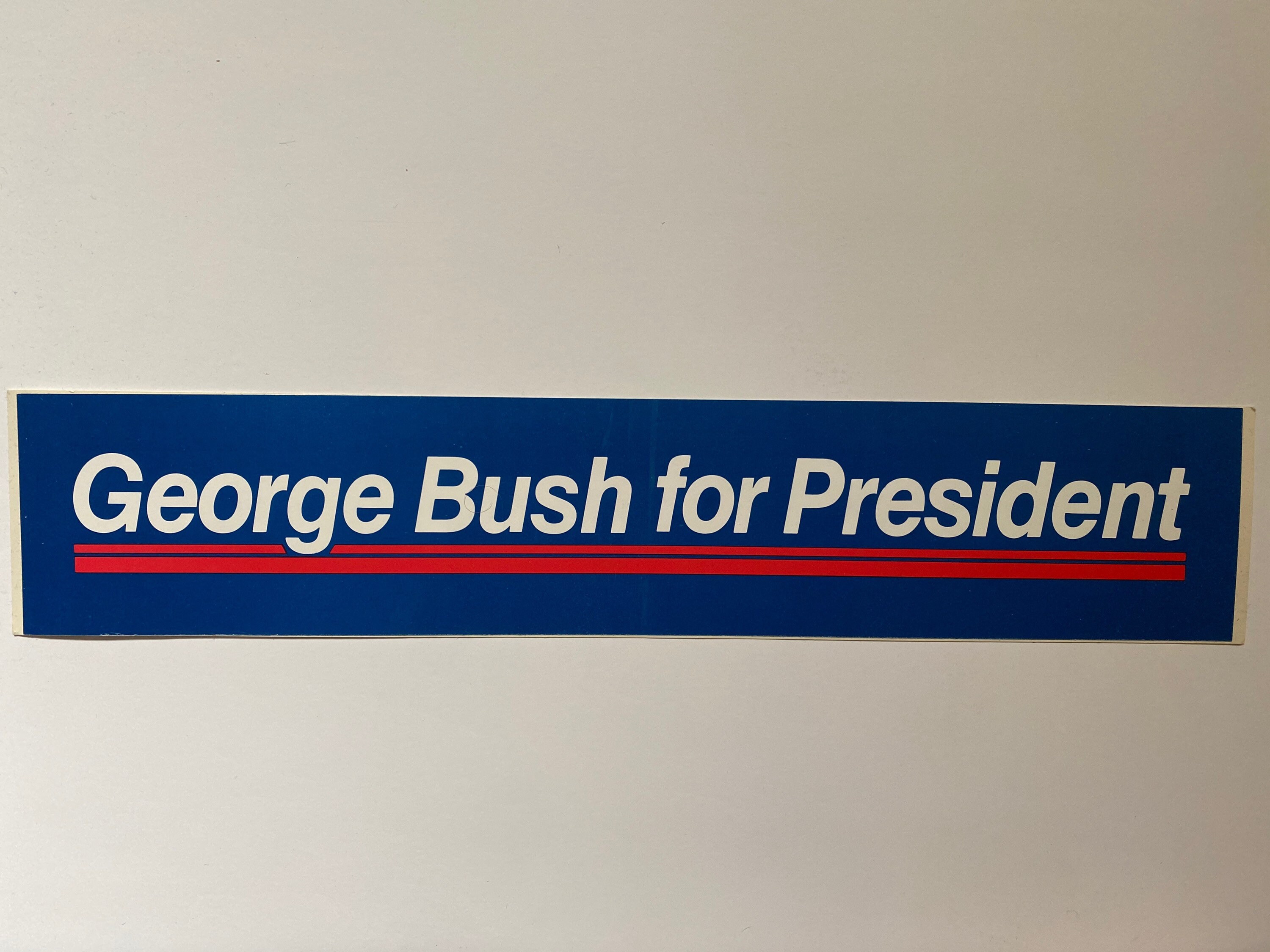 Vintage George Bush Presidential Campaign Sticker Memorabilia ...