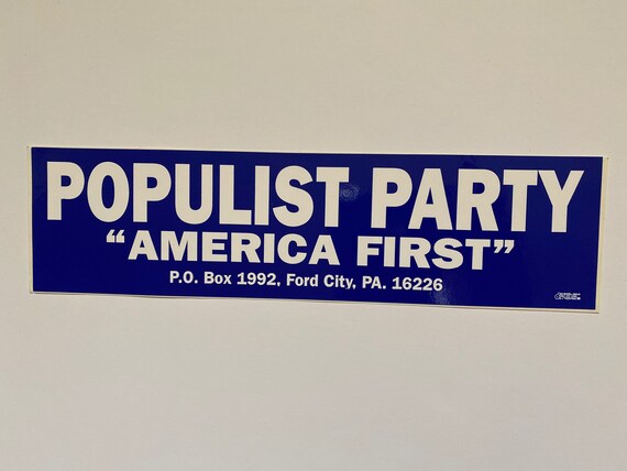 Vintage Populist Party America First Political Campaign - Etsy