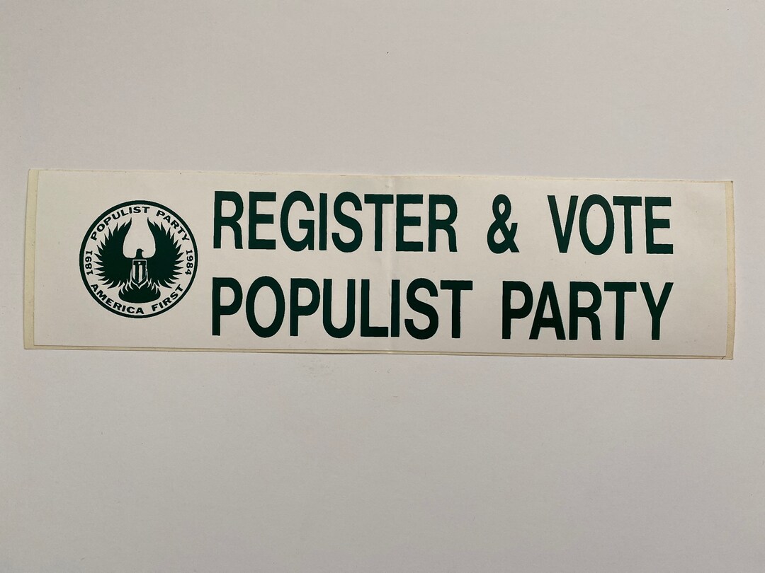 Vintage Populist Party America First Political Campaign Sticker - Etsy
