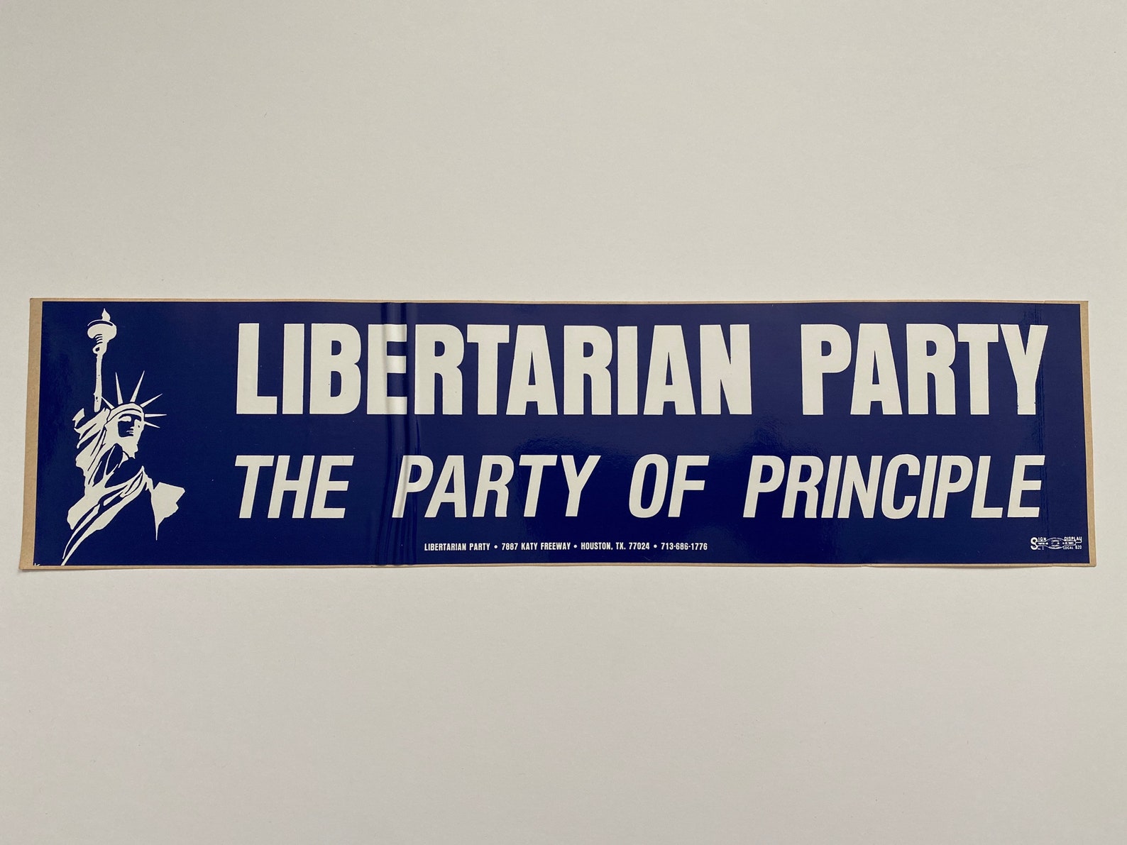 Vintage Libertarian Party Political Campaign Sticker - Etsy