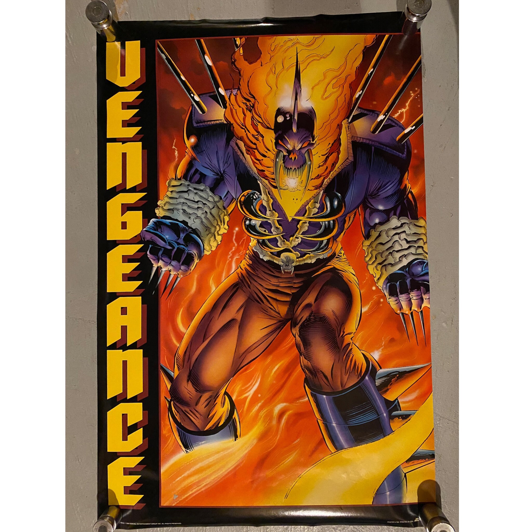 Vintage 1994 Marvel Vengeance Poster - Etsy