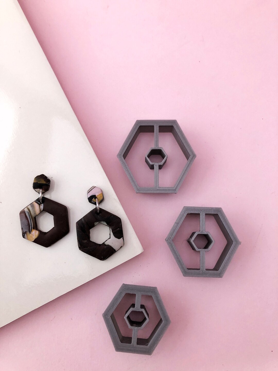Hexagon Clay Cutter, Polymer Clay Cutters, Earring Cutters, Polymer ...