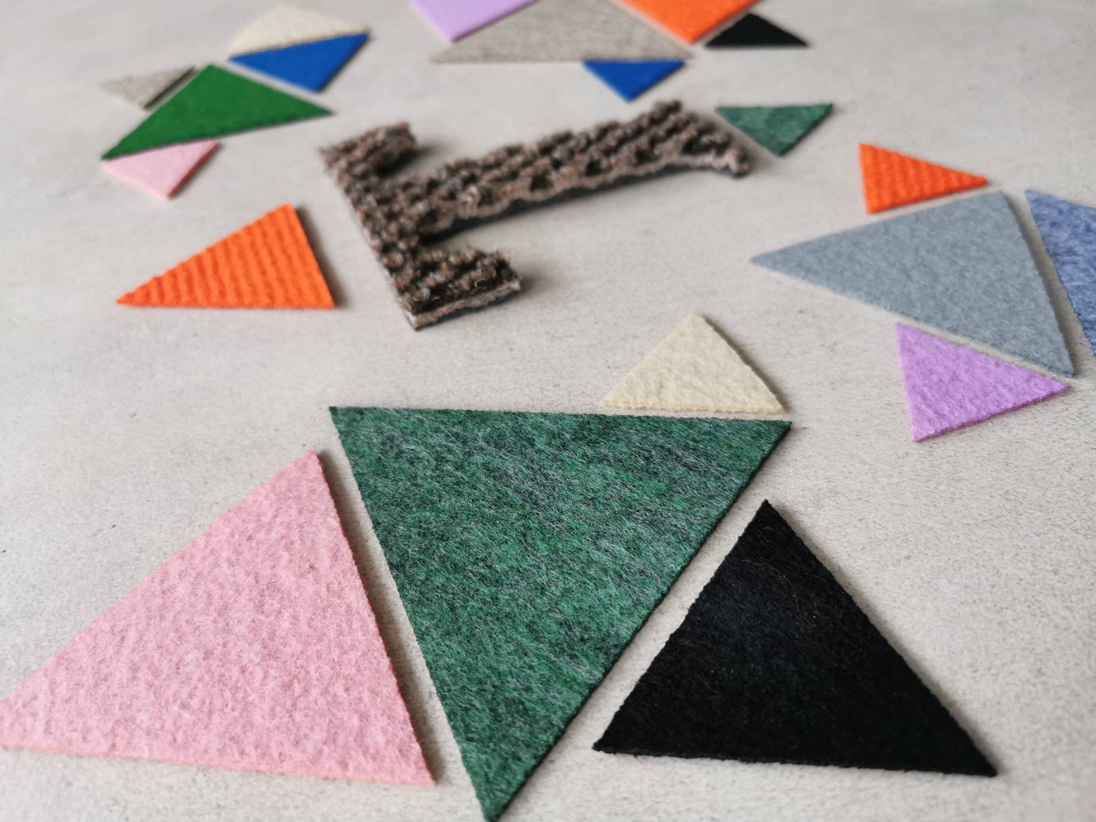 Felt Triangle Shapes and Letter S Sensory Learning Educational | Etsy