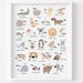 Alphabet Poster Digital Cute Animal Alphabet Printable - Etsy