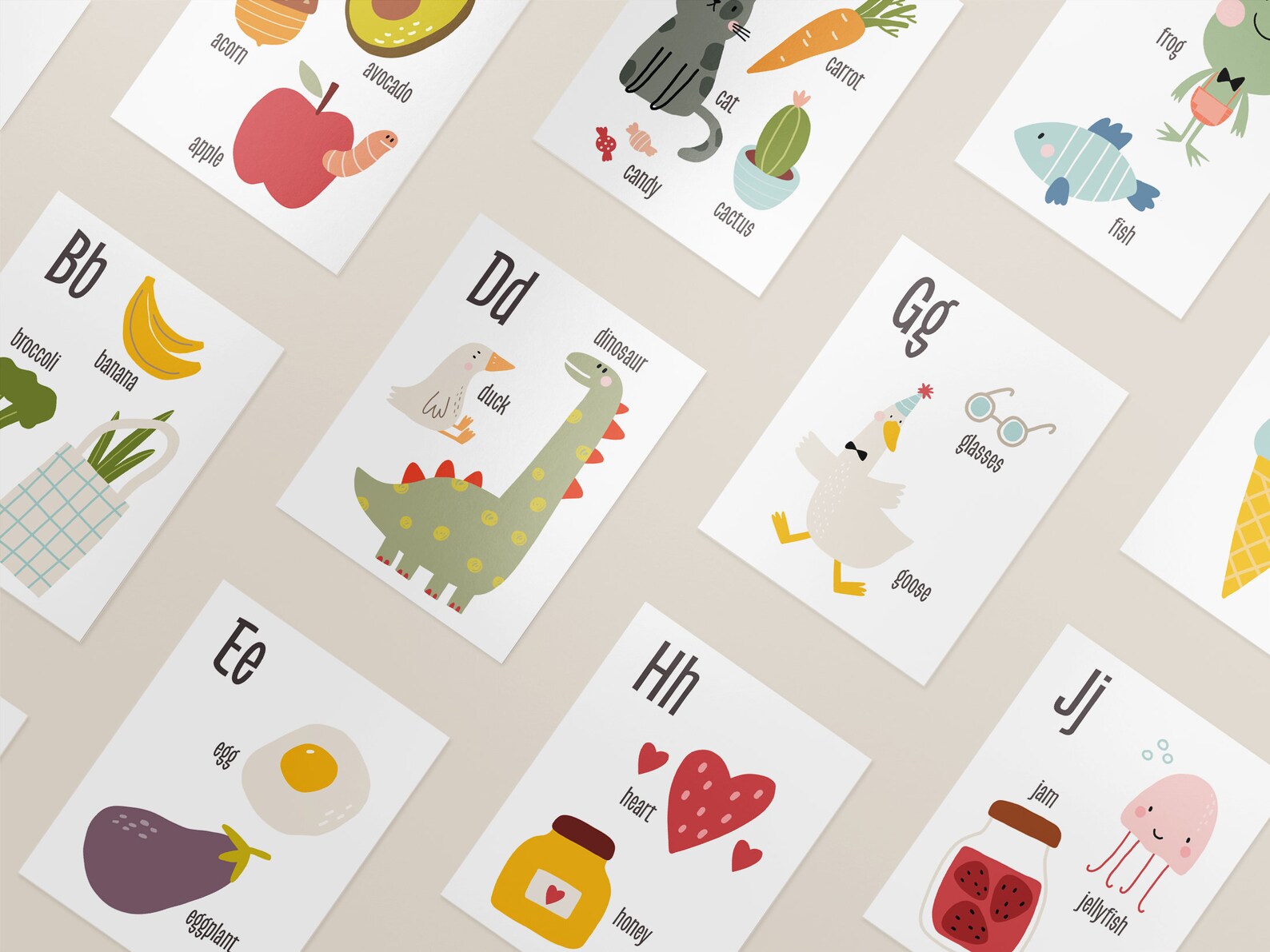 ABC Flashcard Printable Montessori Toddler Learning Alphabet - Etsy