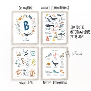 Under the Sea Alphabet Poster, Ocean Nursery Decor, Boys Nursery Wall ...