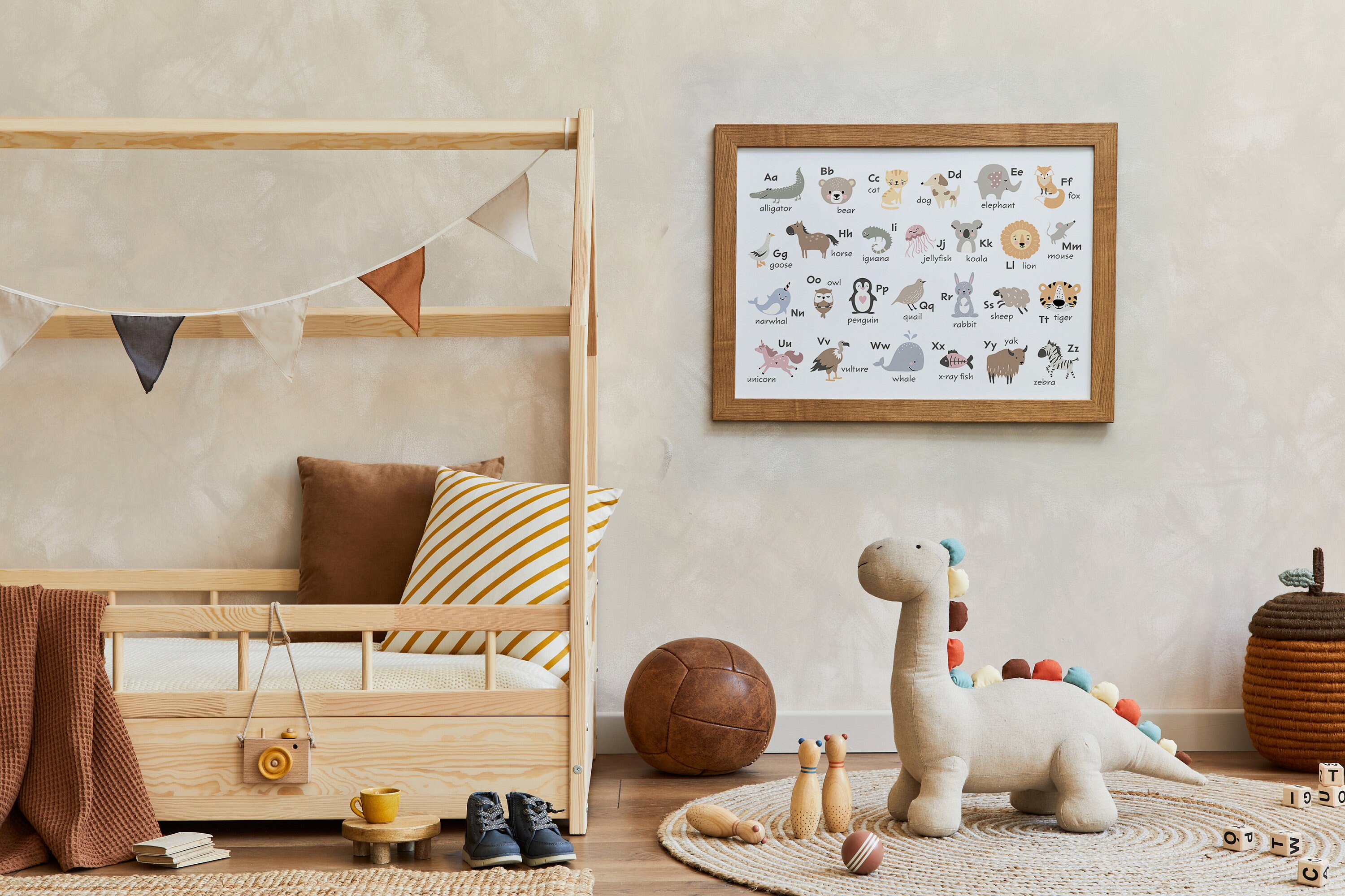 Pastel Animal Alphabet Poster Landscape Horizontal Nursery - Etsy