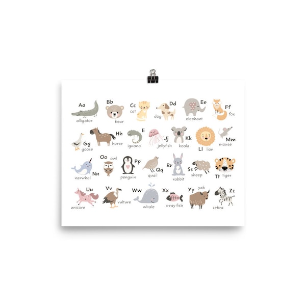 Animal Alphabet - Etsy