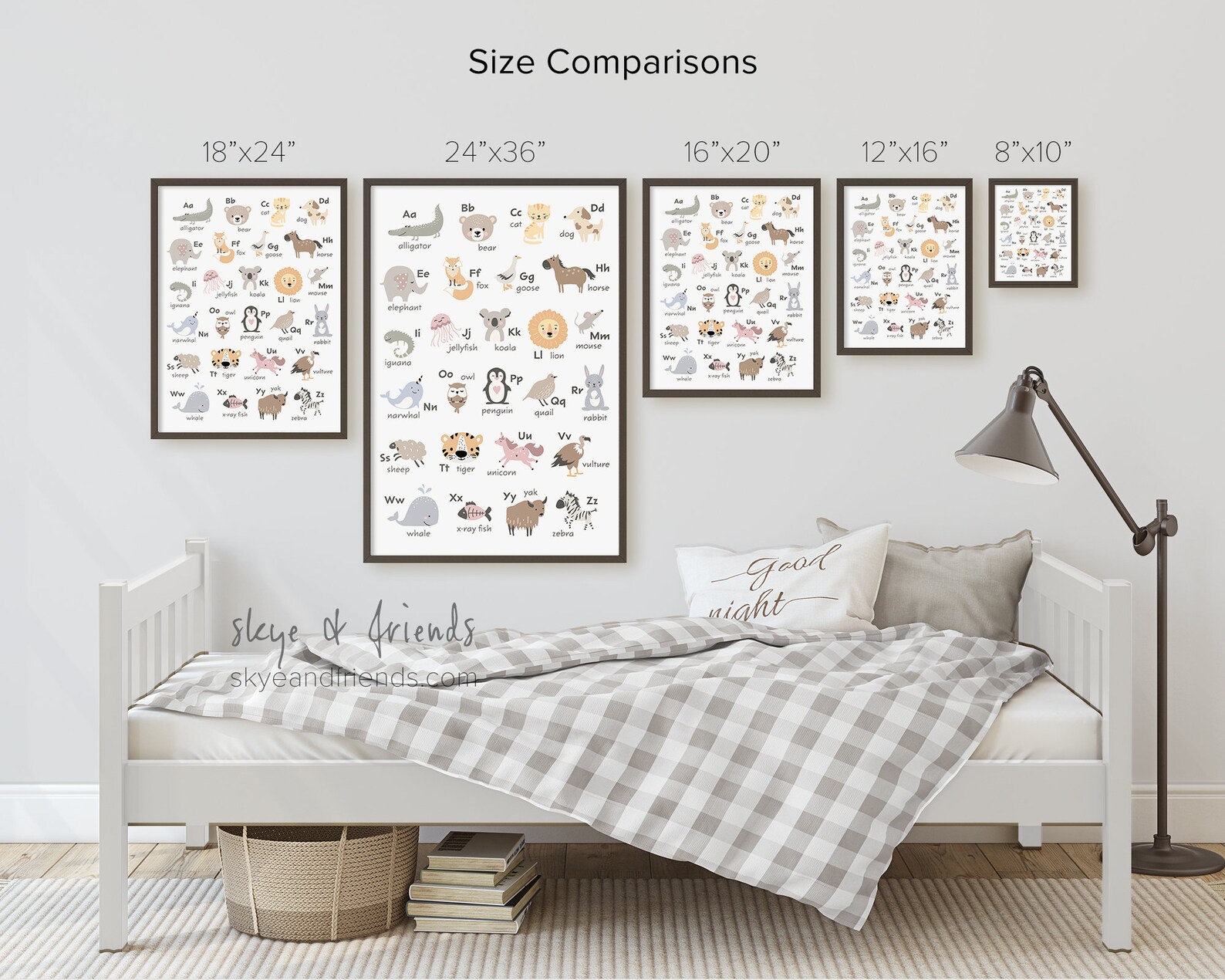 Pastel Nursery Alphabet Poster, Neutral Nursery Abcs Wall Art ...