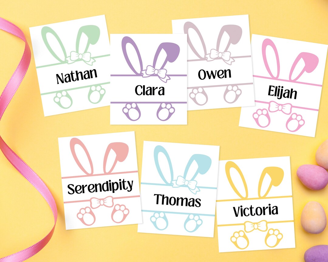 Easter Basket Tag, Easter Name Tag, Easter Bunny Printable ...