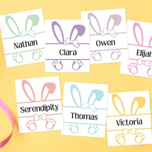 Easter Basket Tag, Easter Name Tag, Easter Bunny Printable ...