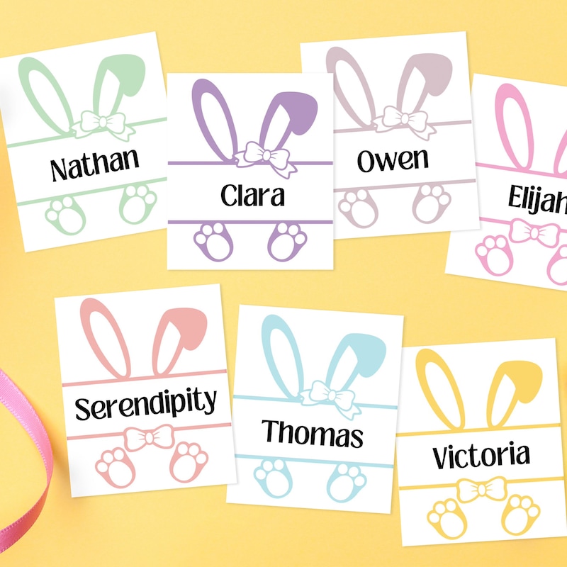 Easter Name Tag - Etsy