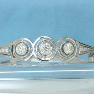 Sterling Silver Three Stone Bracelet With Safety Chain - Etsy