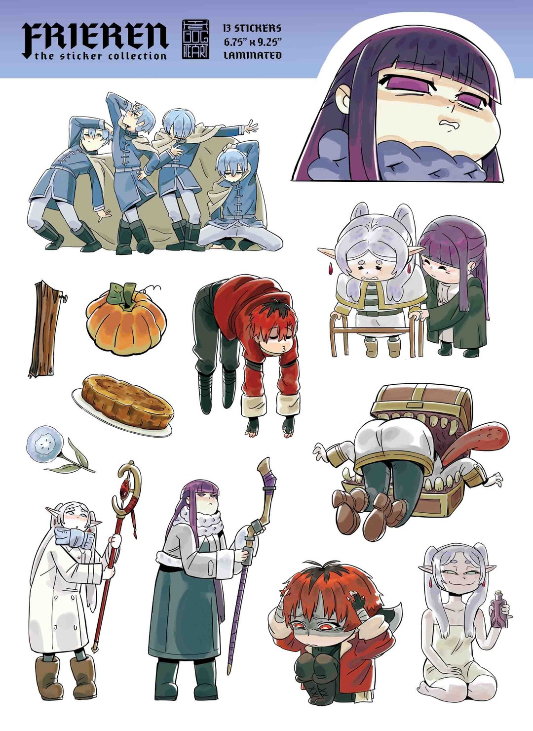 FRIEREN STICKER SHEET 13 Laminated Stickers - Etsy