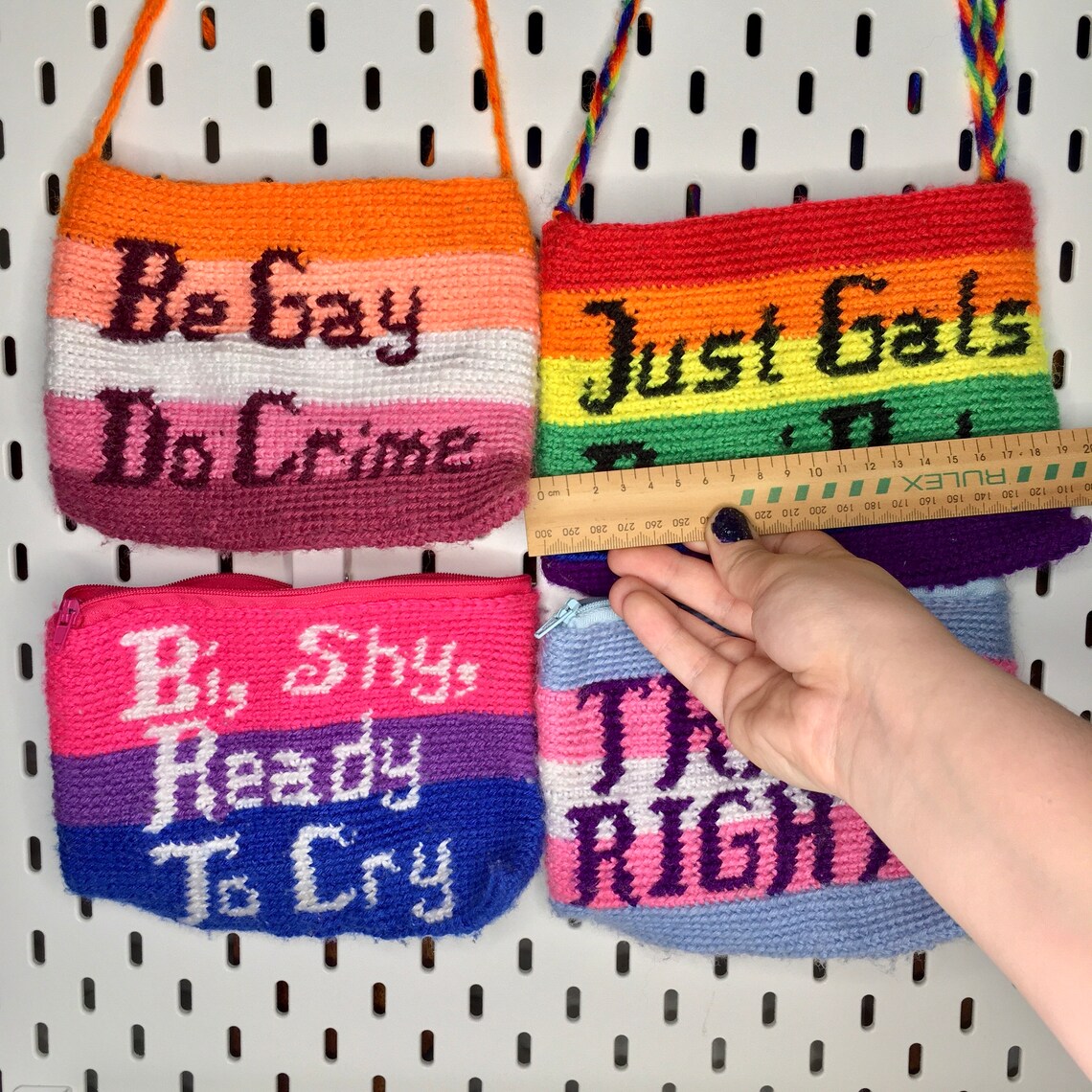 Rainbow Pride Flag Crochet Purse MADE TO ORDER 17 Message - Etsy Australia