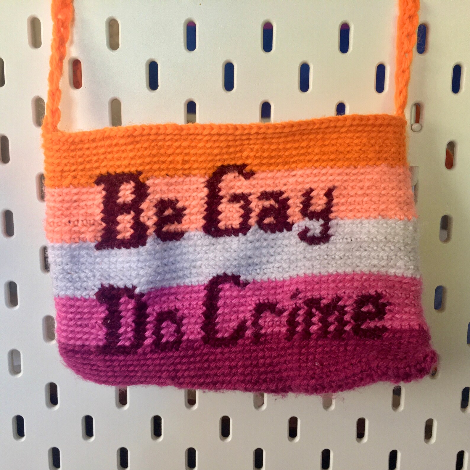 Lesbian Pride Flag Crochet Purse MADE TO ORDER 17 Message - Etsy Australia