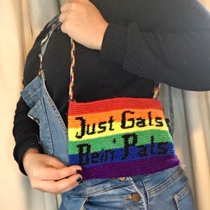 Rainbow Pride Flag Crochet Purse, MADE TO ORDER, 17 Message Options ...