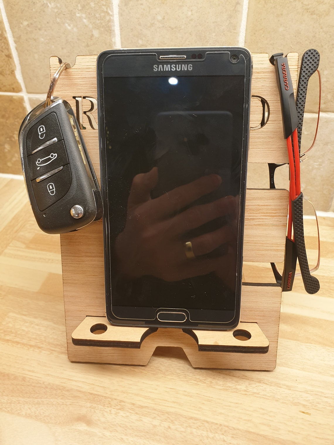 Mobile Phone Stand Docking Station With Air Pods Keys Watch - Etsy