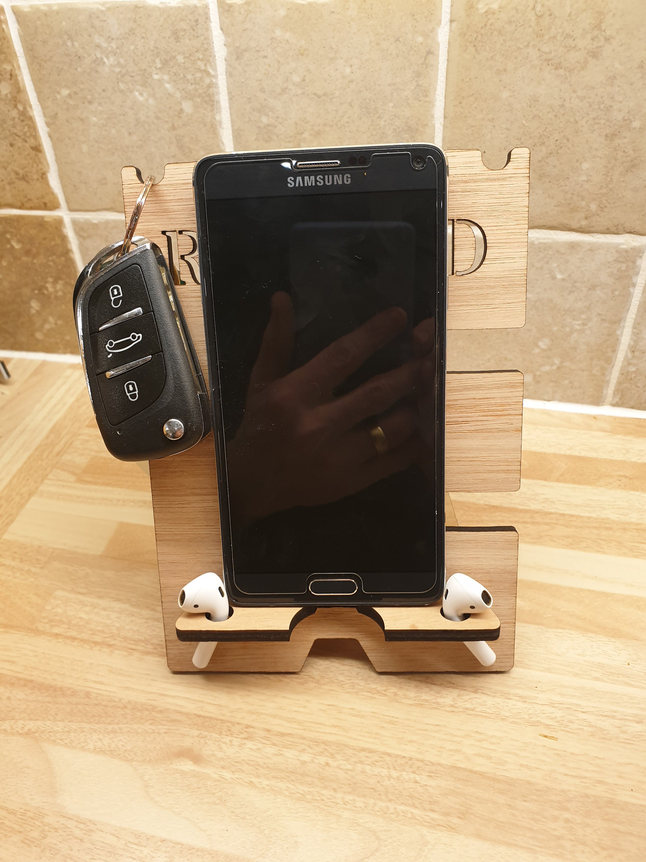 Mobile Phone Stand Docking Station With Air Pods Keys Watch - Etsy