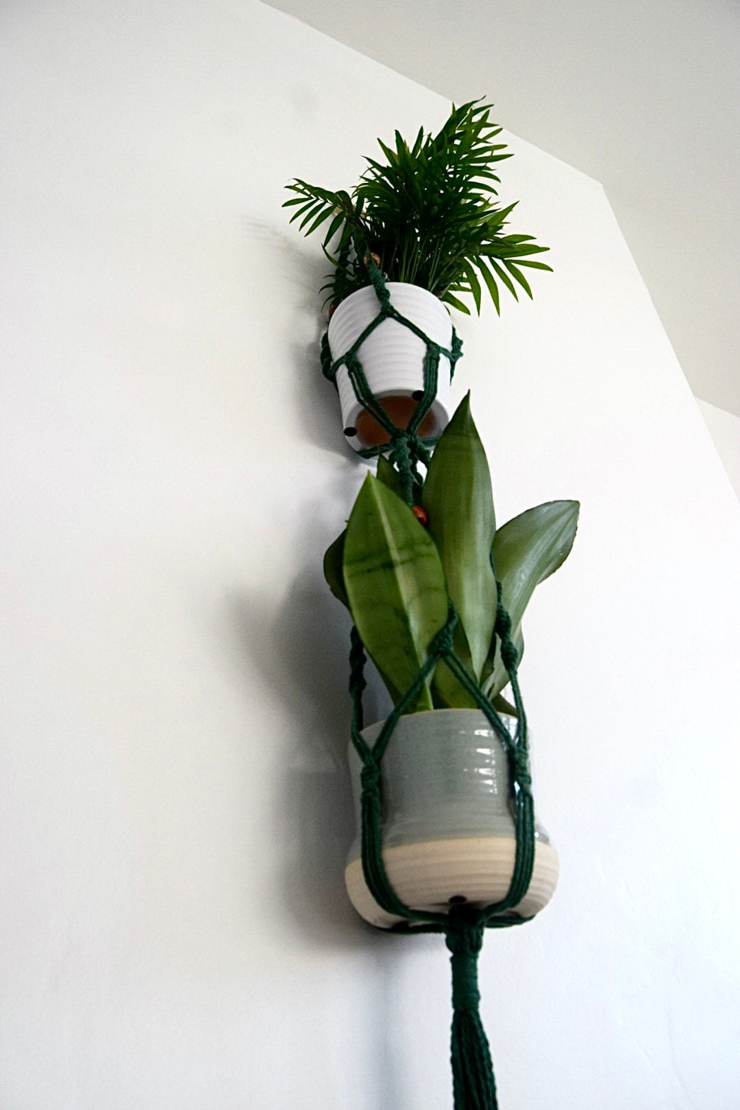 Green Double Plant Pot Holder - Etsy UK