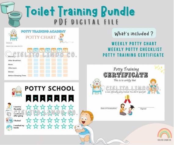 Potty Training Printable Chart Potty Training Academy Chart - Etsy