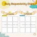 Responsibilty Chore Chart and Routine Cards, Routine Visual Cards ...