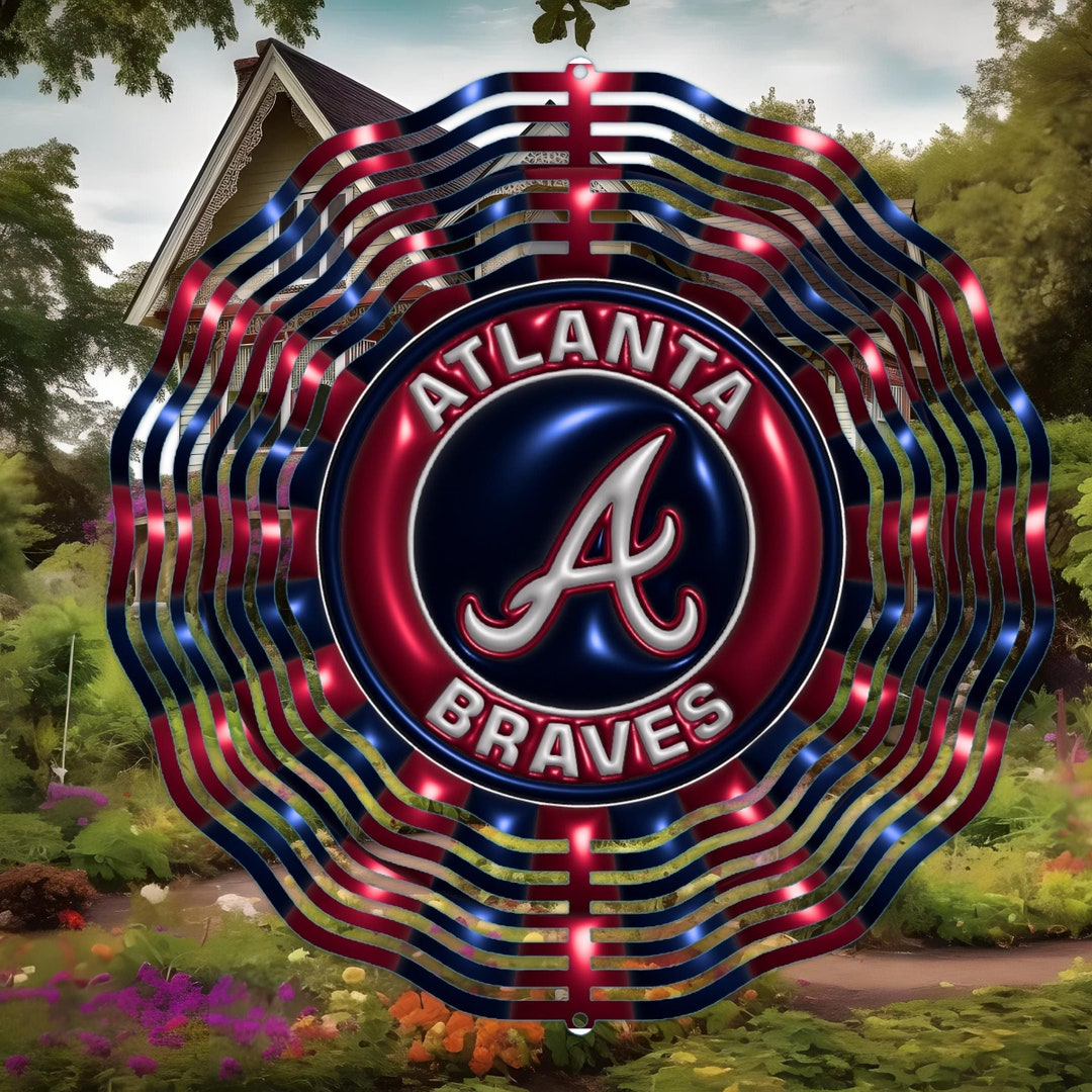 Atlanta Braves Wind Spinner MLB Wind Spinner Baseball Sublimation ...