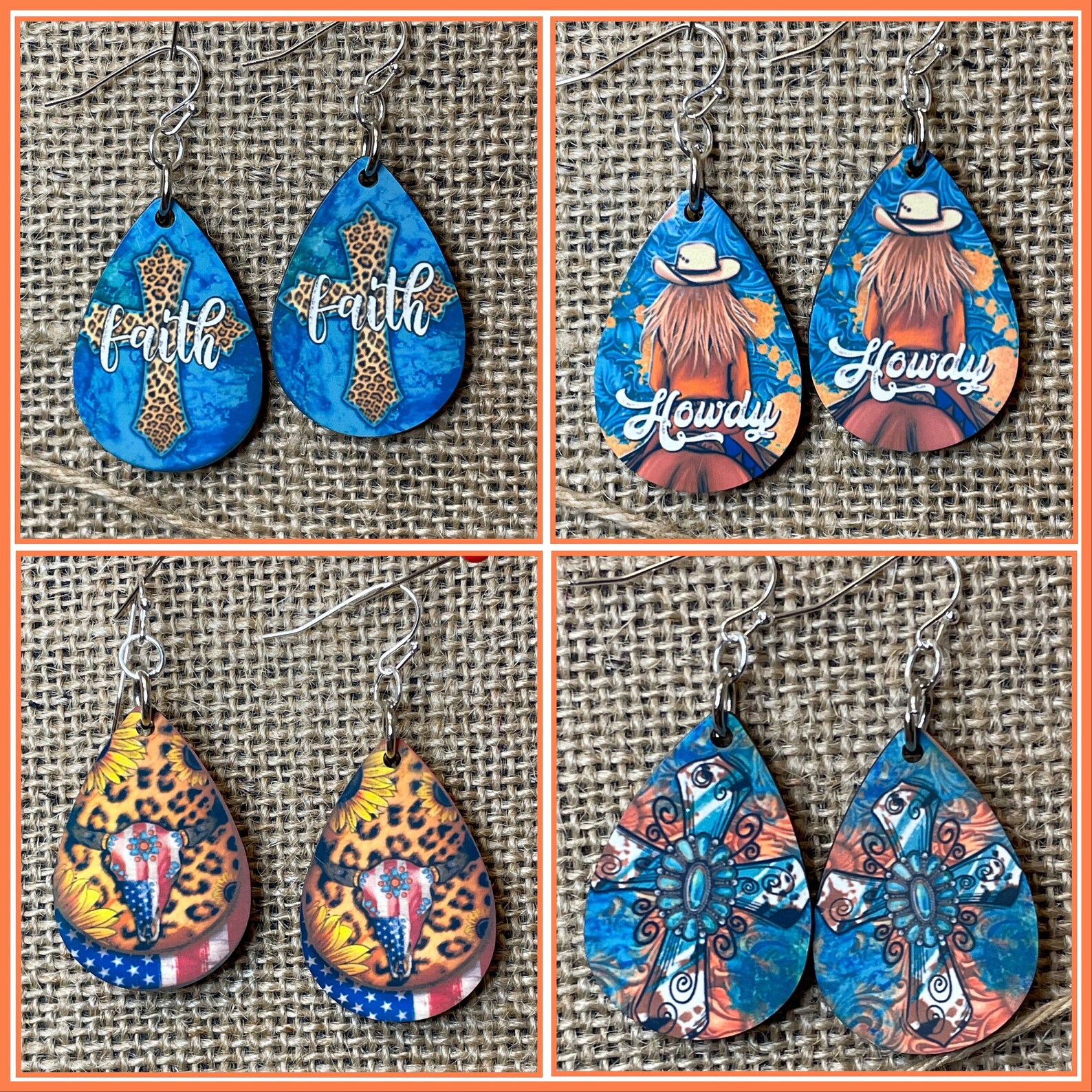 Western Earrings Rodeo Earrings Cowgirl Earrings Cow Skull Earrings ...