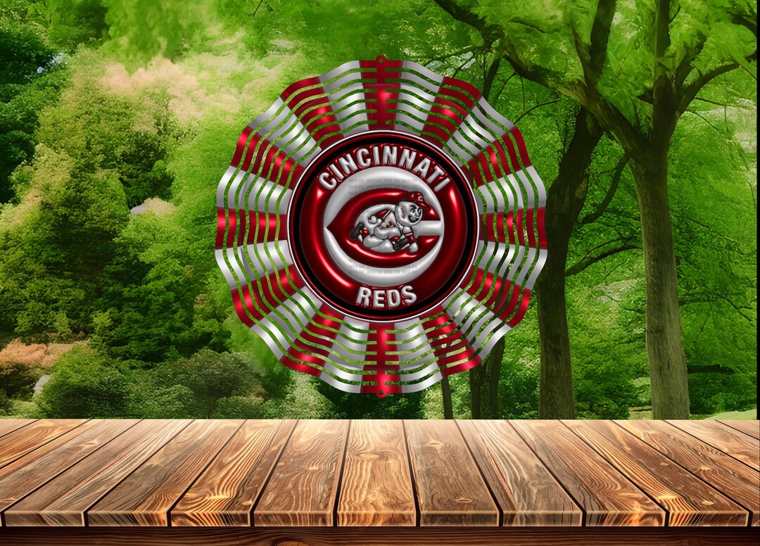 Cincinnati Reds Wind Spinner Baseball Fans Spinner Patio & Garden Decor ...