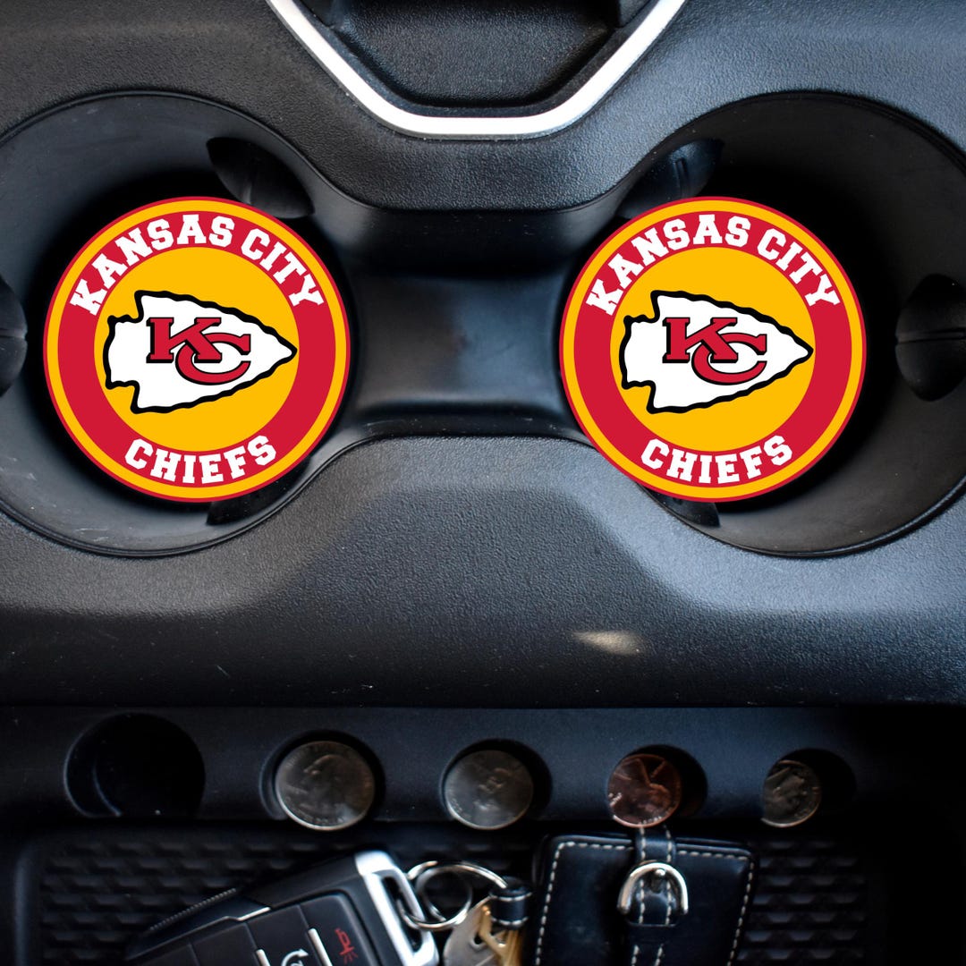 Football Car Coasters Kansas City Chiefs Car Coasters Car Accessories ...