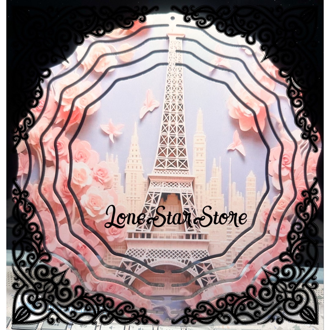 Eiffel Tower 3D Wind Spinner Paris Wind Spinner Garden or Patio ...