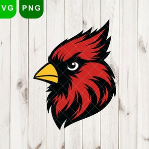 Cardinal Head SVG, Cardinals Svg, Cardinal PNG, Cardinal Mascot Svg ...