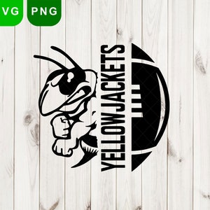 Yellow Jacket Logo Football
