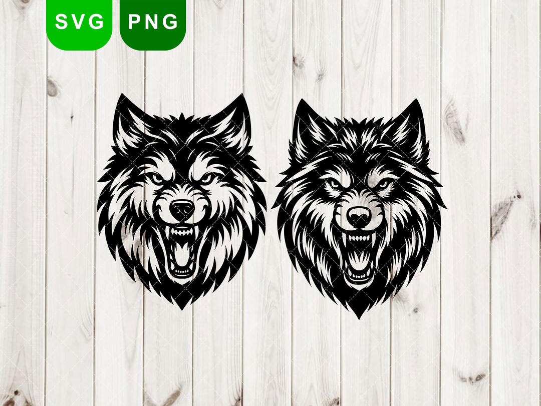 Wolf Face SVG File, Layered Wolf Svg, Wolf Svg, Wolf Clipart, Mountain ...