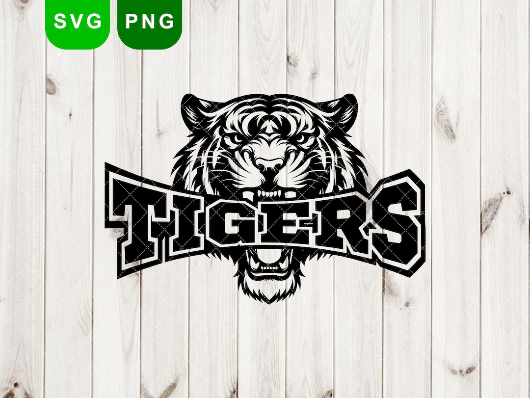 Tiger Head Svg & Png, Tigers Svg, Tiger Svg, Tigers Png, Football Svg ...