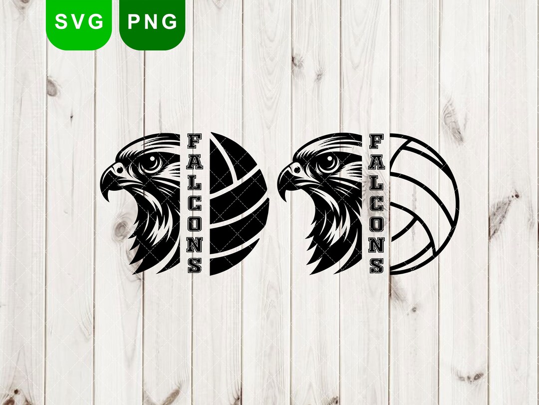 Falcons Svg & Png, Falcon Svg, Falcons Volleyball Svg, Volleyball Png ...