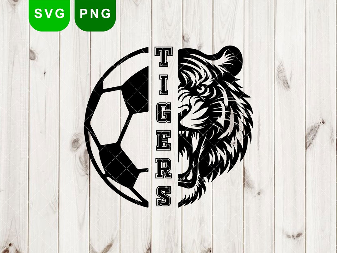 Tigers Svg & PNG, Soccer Svg, Tiger Face Svg, Tiger Svg, Tigers Mascot ...