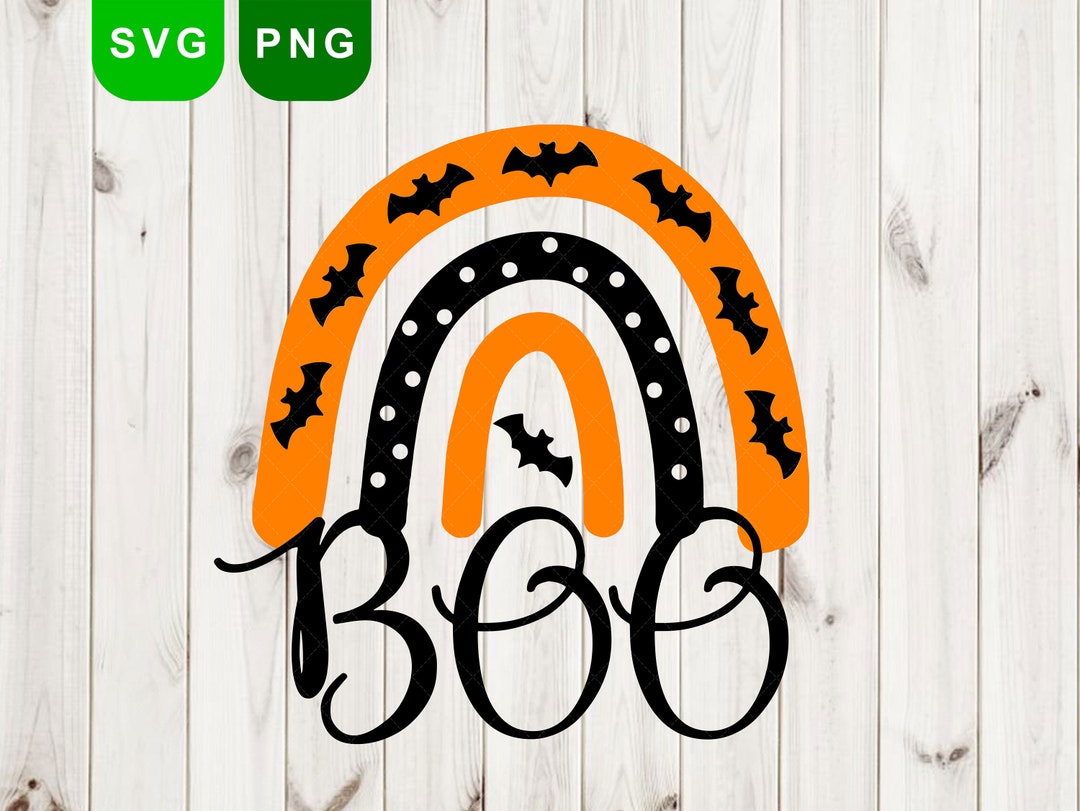 Halloween SVG - Spooky SVG - Boo SVG - Halloween Rainbow Svg - Trick or ...
