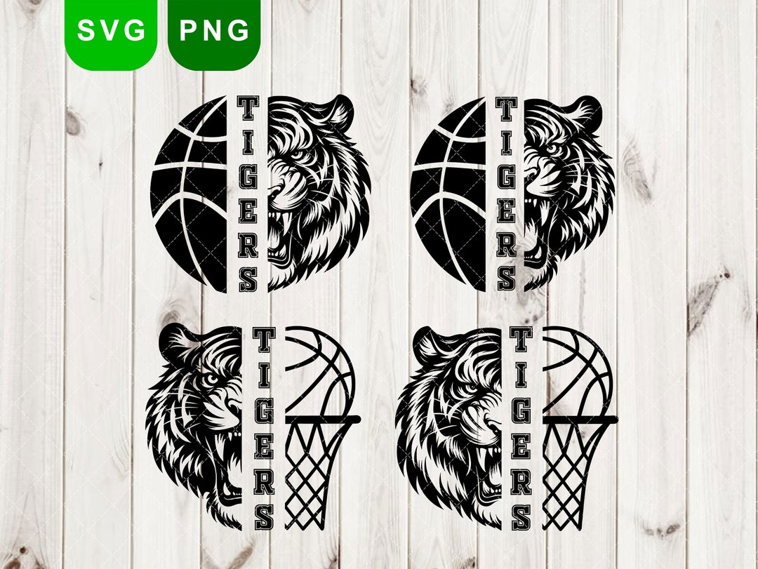 Tigers Bundle Svg & Png, Tigers Svg, Basketball Svg, Tiger Face Svg ...