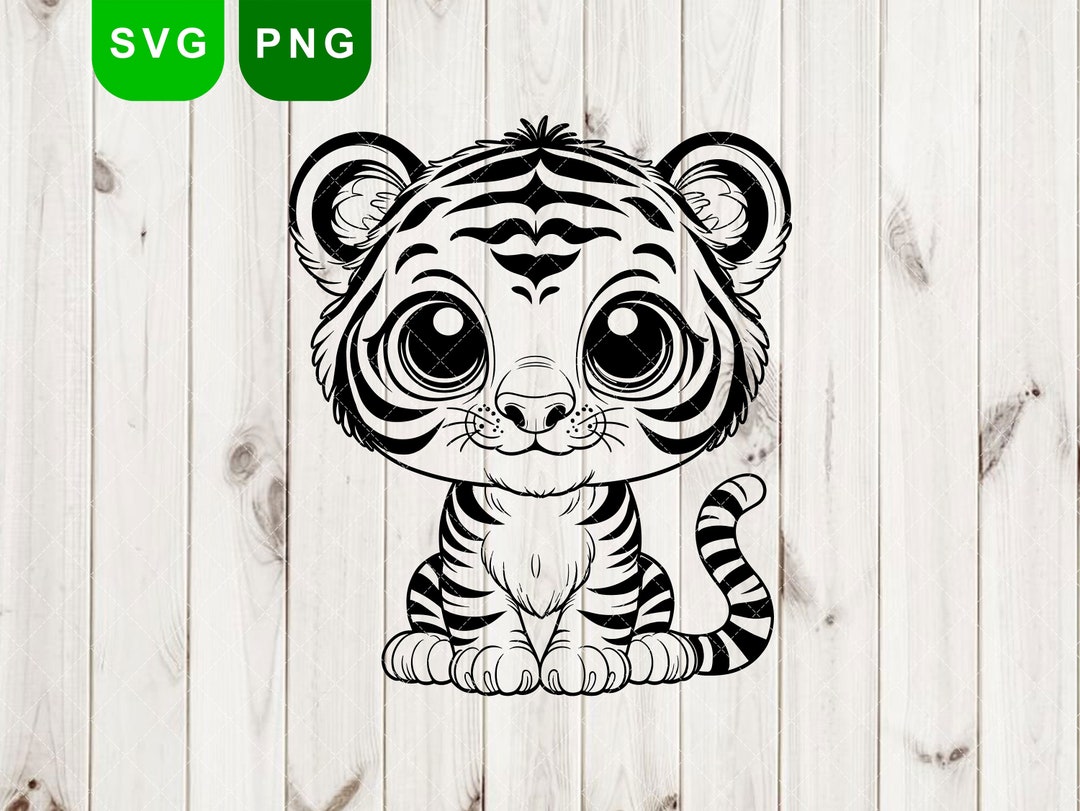 CUTE TIGER SVG & Png, Cute Baby Tiger Svg, Tigers Logo, Animals Clipart ...