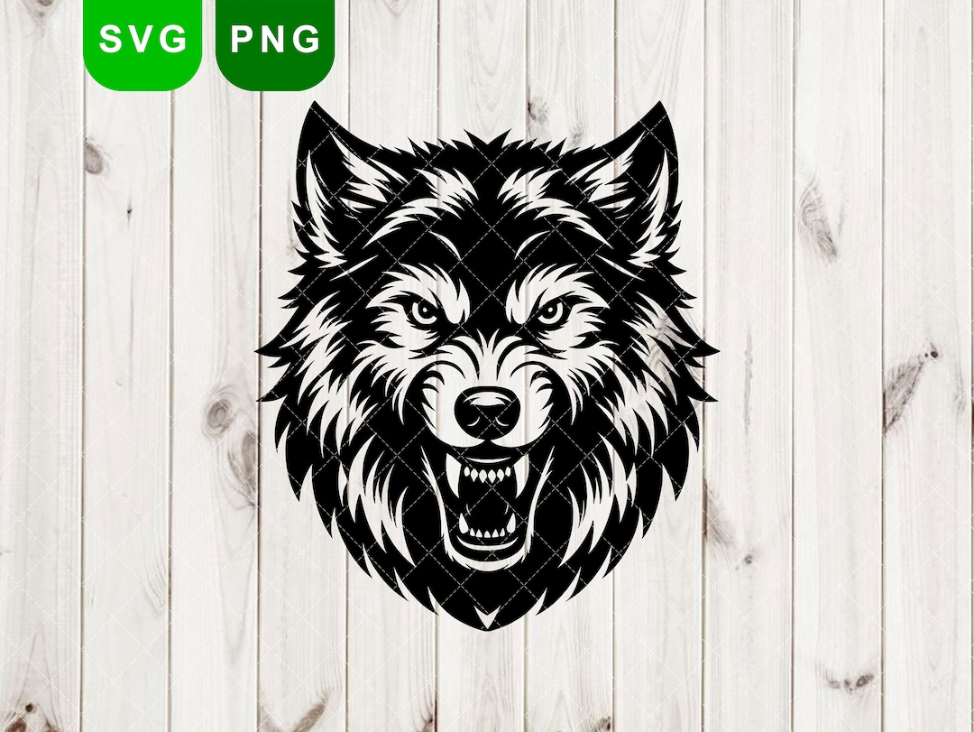 Wolf Face SVG File, Wolf Head Predator, Wolf Svg, Wolf Clipart ...