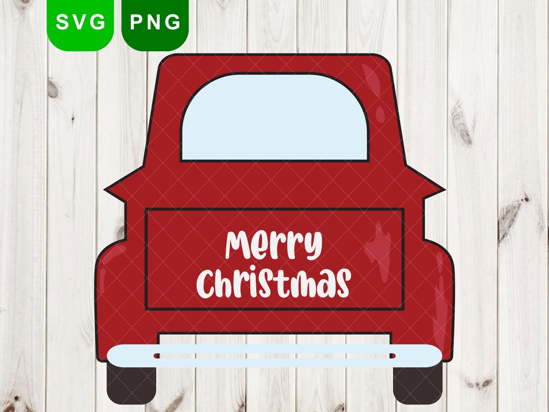 Red Truck Svg, Merry Christmas Svg, Christmas Truck Svg, Christmas ...