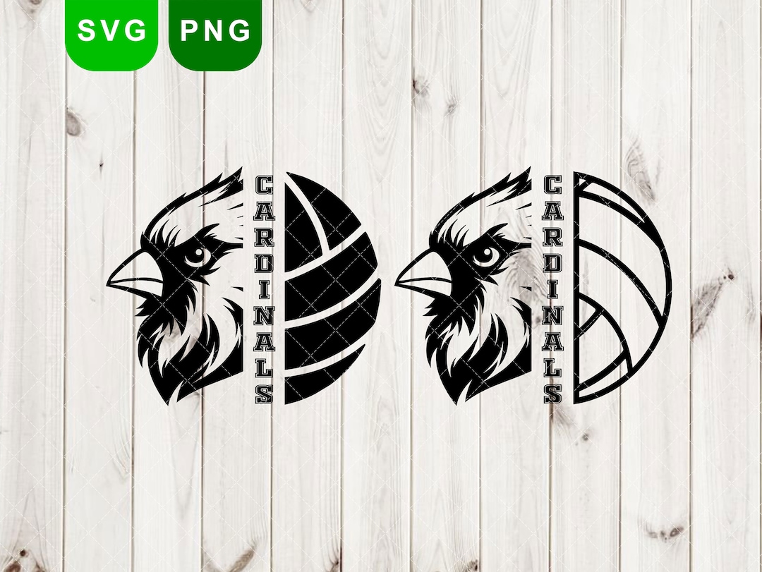 Cardinals Volleyball Svg, Cardinals Svg & Png, Cardinal Svg, Volleyball ...