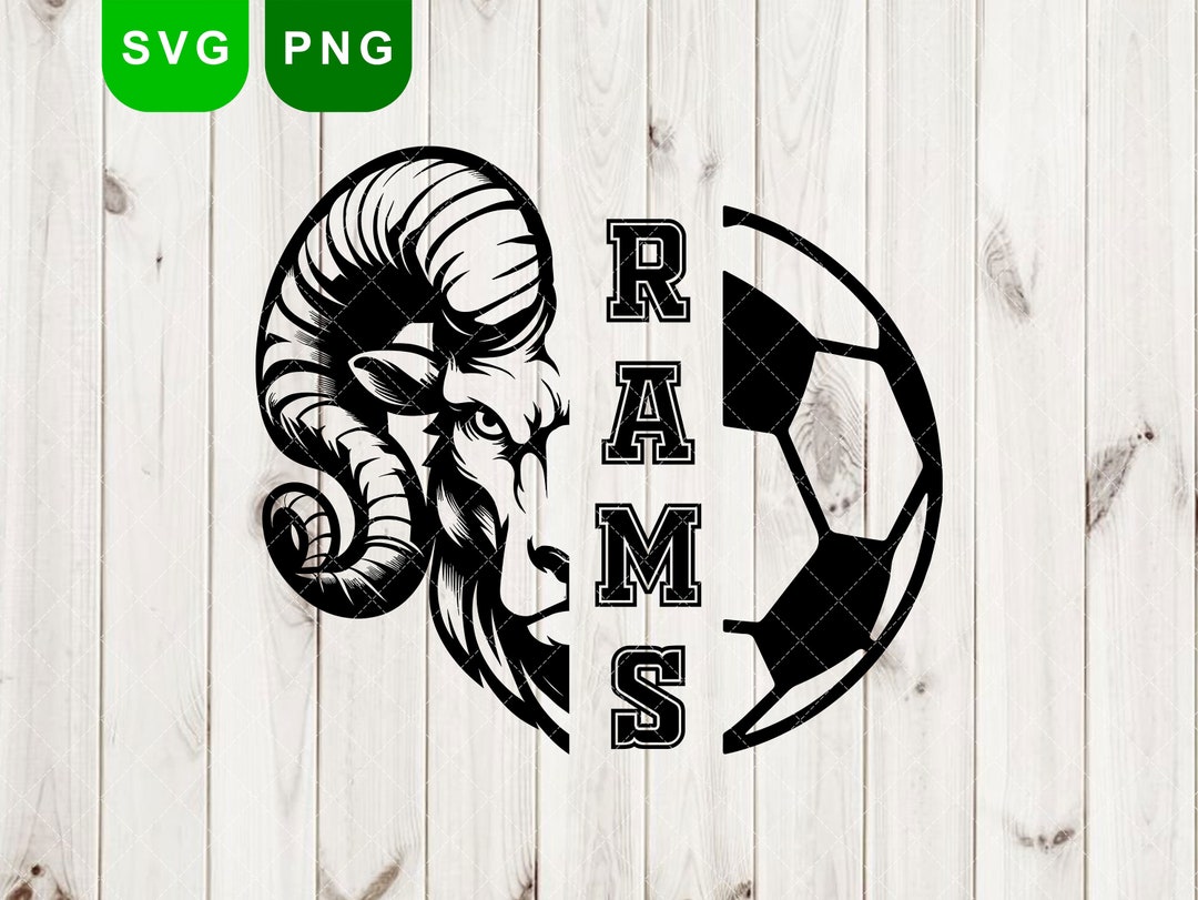 Rams Svg & Png, Ram Svg, Rams Soccer Svg, Soccer Png, Rams Mascot Svg ...