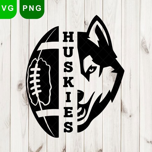 Huskies Football Svg File - Etsy