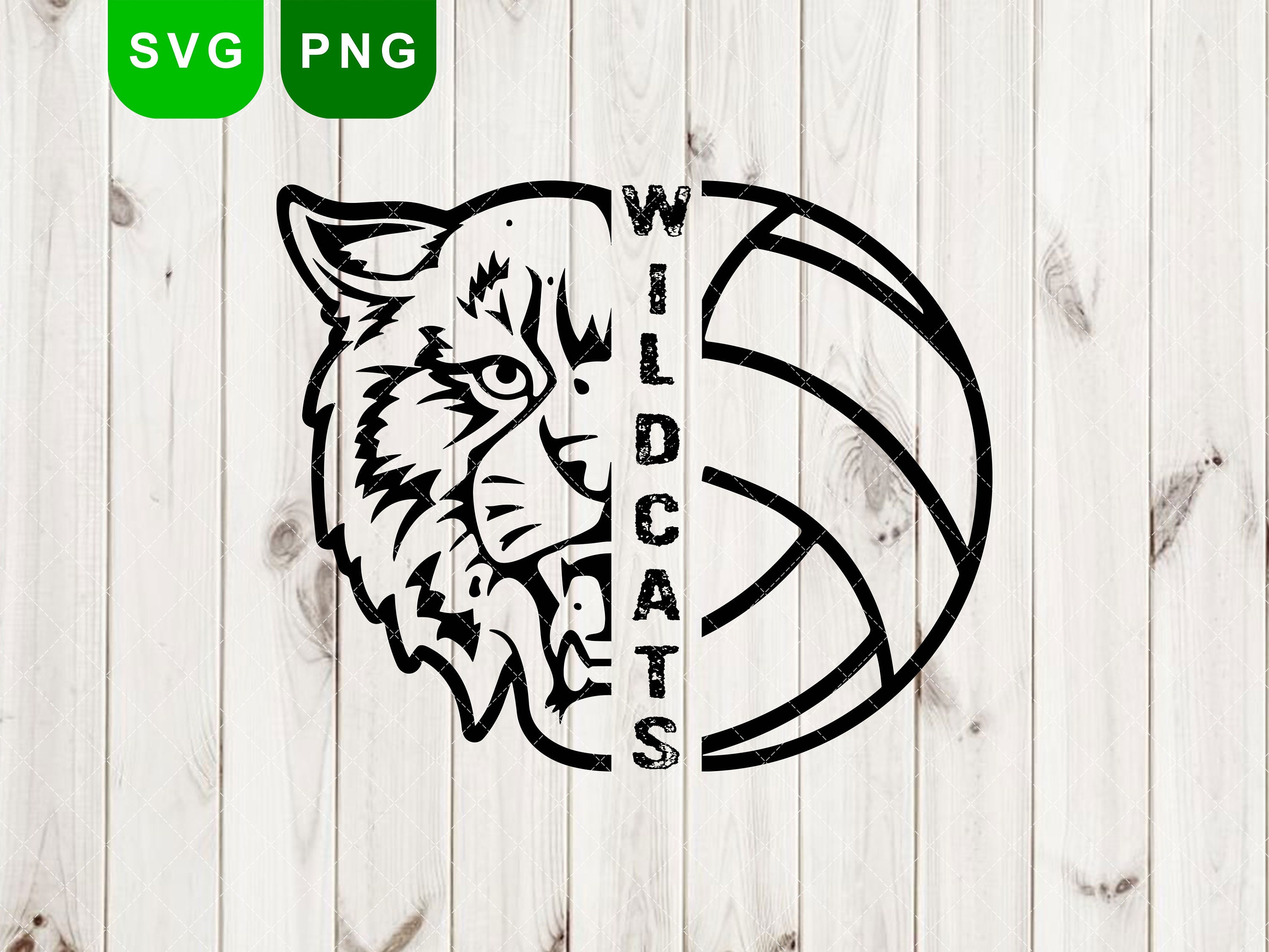 Wildcats Svg & Png, Wildcat Svg, Wildcats Volleyball Svg, Volleyball ...
