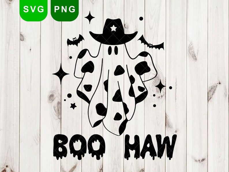 Western Ghost Svg Stay Spooky Svg Cowboy Ghost Svg Boo Haw - Etsy
